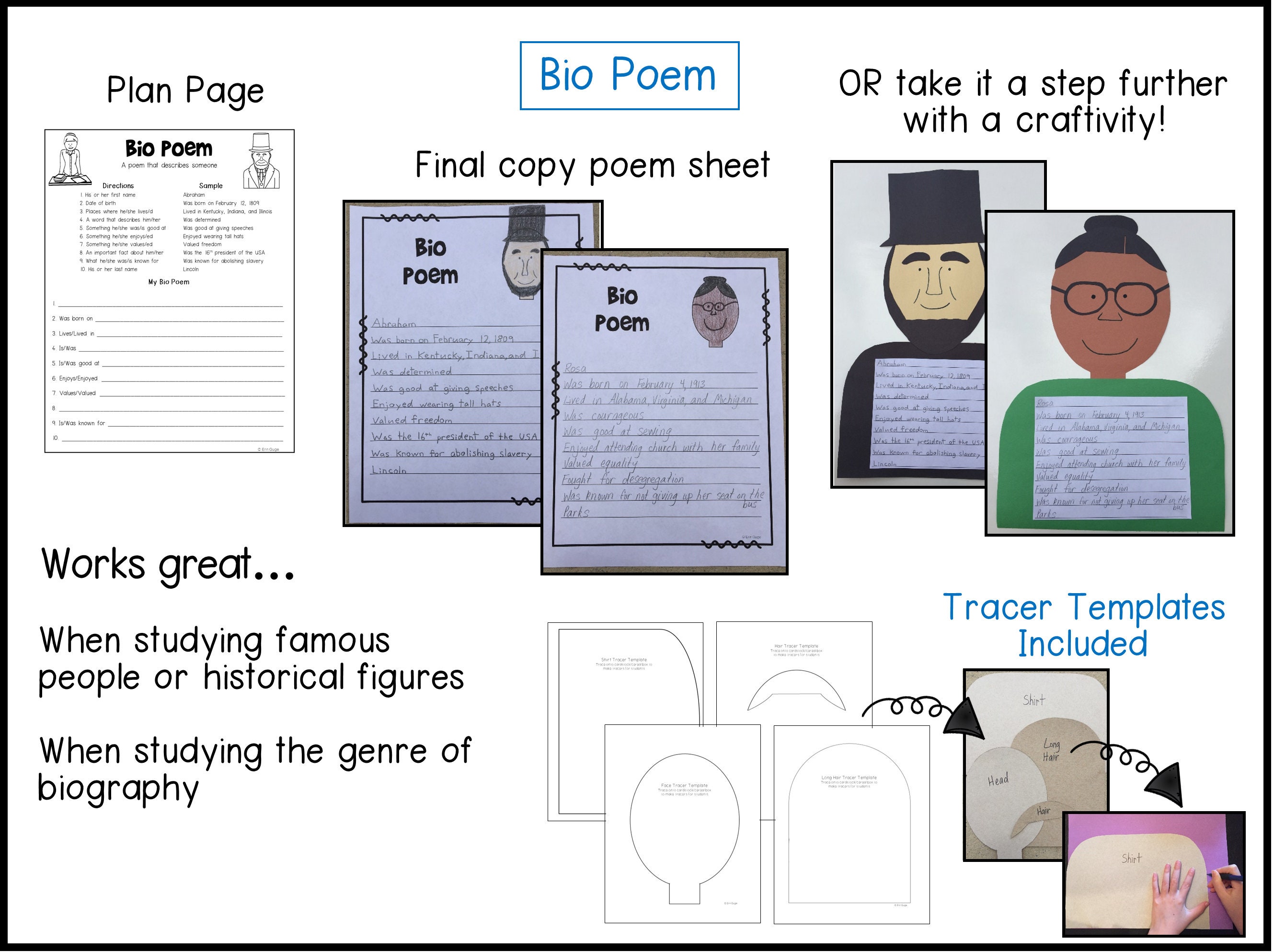 Poetry Bundle: Alliteration, Simile, Bio, List Poems - Etsy