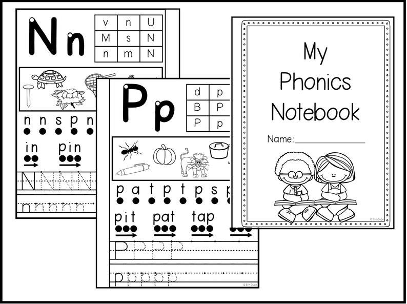 Phonics Notebook Bundle: Letters, Blends, Vowel Teams, Etc. - Etsy