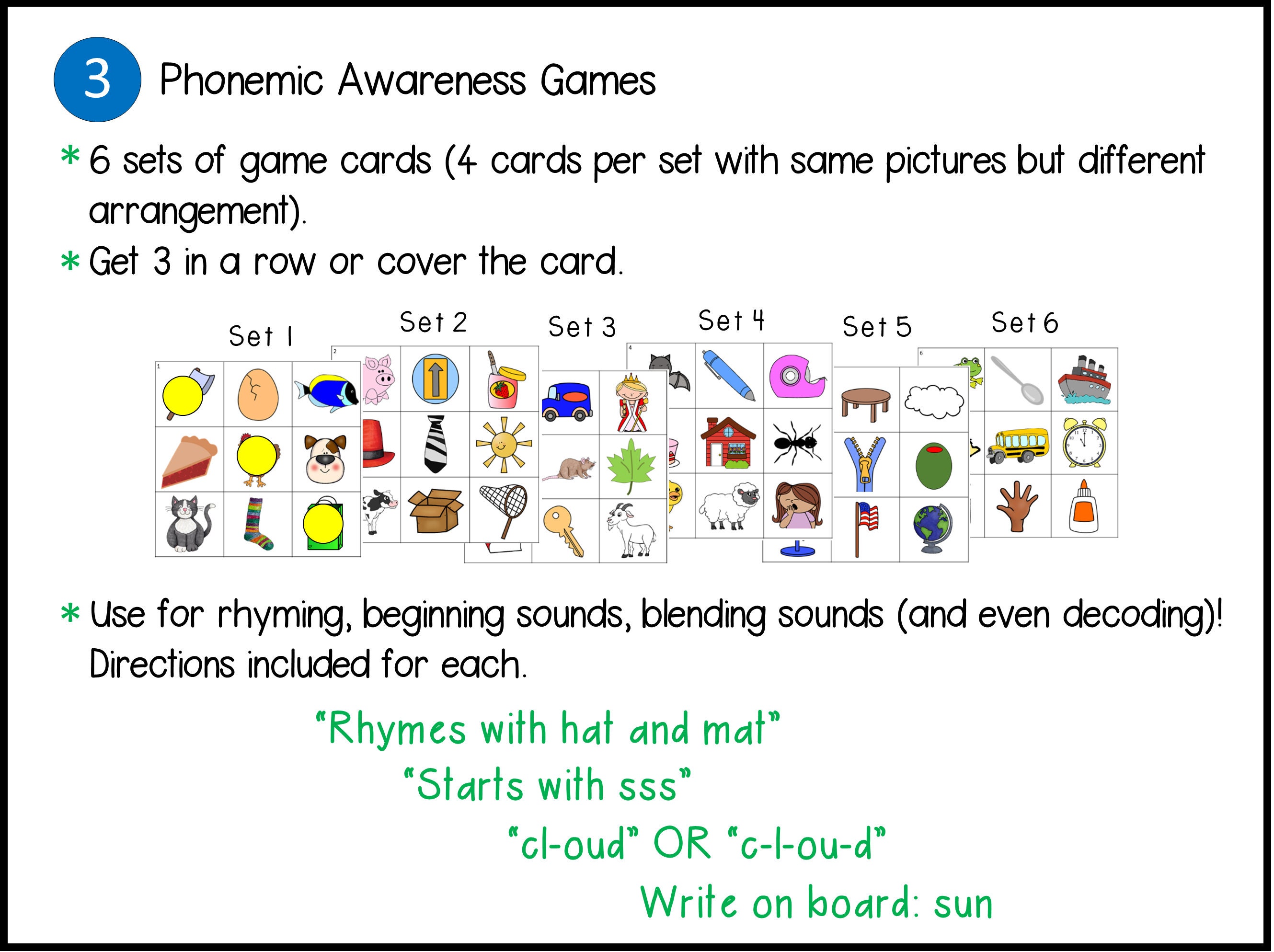Phonemic Awareness Activities Bundle: Rhyming, Blending, Segmenting ...