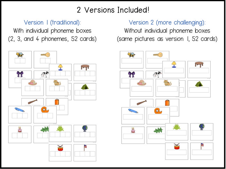 Phonemic Awareness: Elkonin Boxes for Segmenting Sounds - Etsy