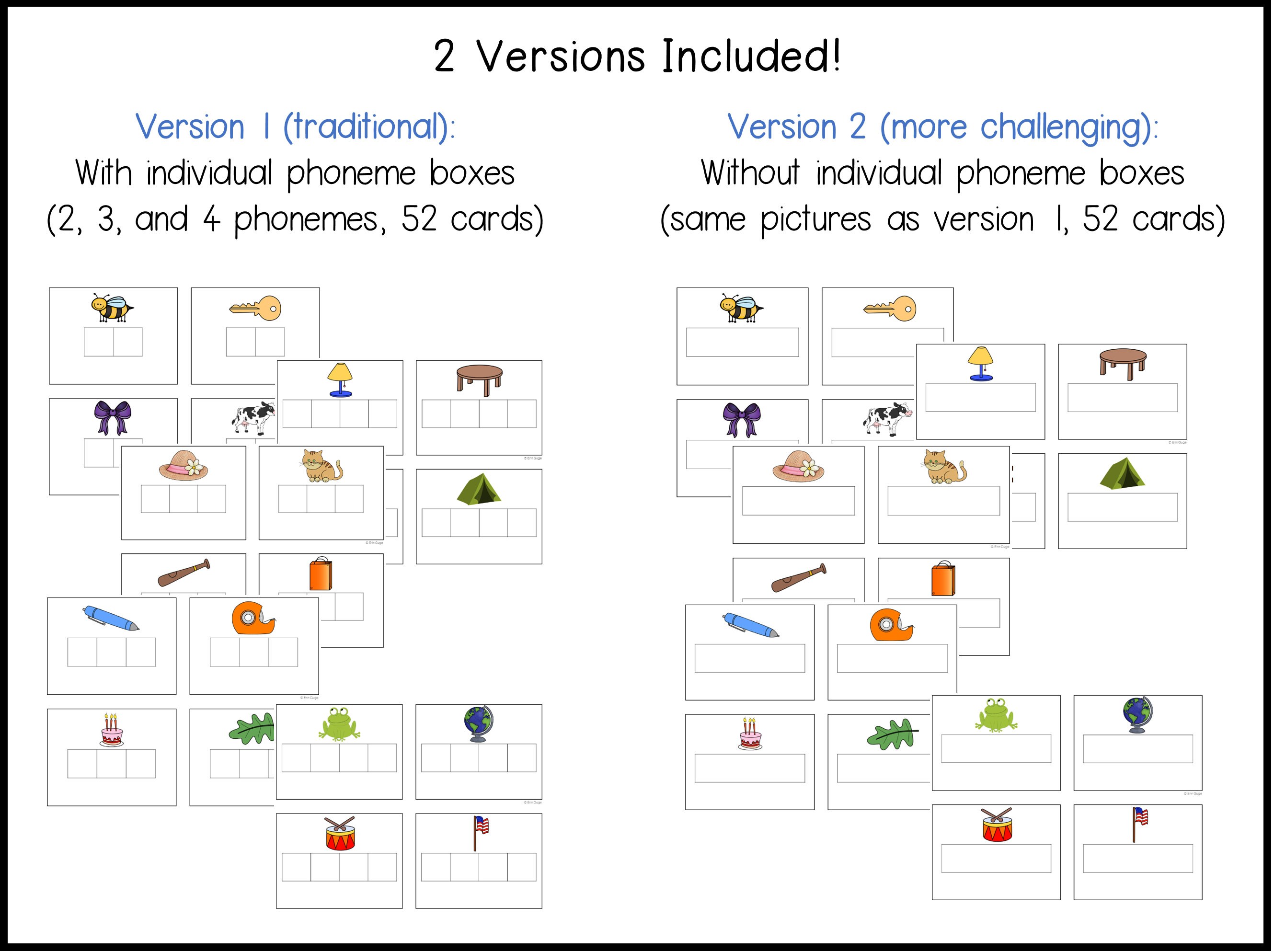 Phonemic Awareness: Elkonin Boxes for Segmenting Sounds - Etsy