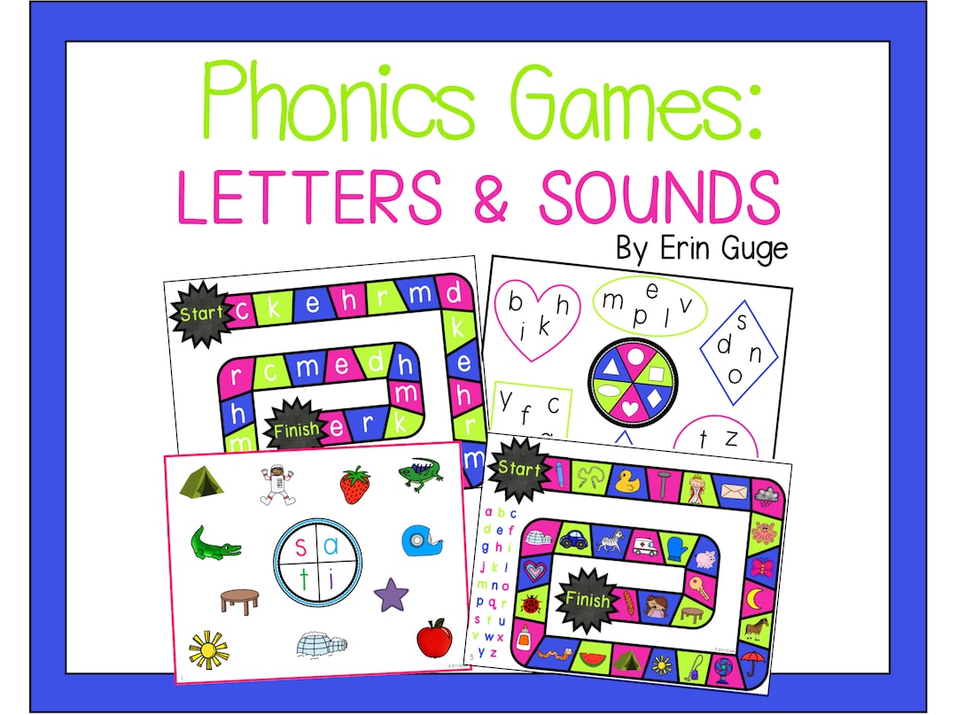 Phonics Board Games: Letter Recognition, Letter Sounds, and Beginning ...