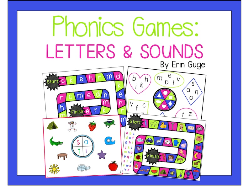 Phonics Board Games: Letter Recognition, Letter Sounds, and Beginning ...