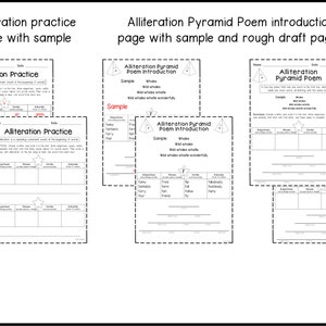 Poetry Writing: Alliteration Pyramid Poem - Lesson Plans and Printables ...