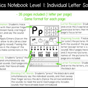 Phonics Notebook: Individual Letter Sounds - Etsy