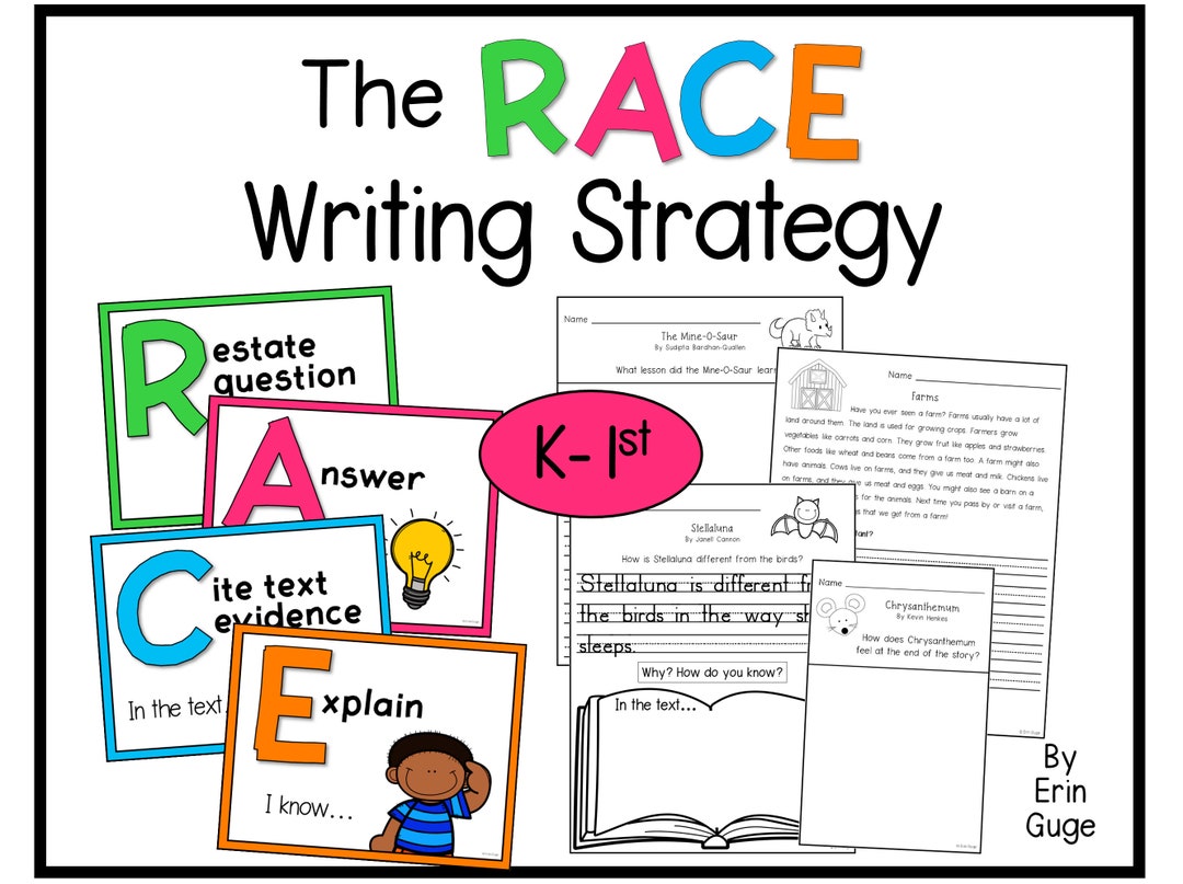 RACE Writing Strategy for Text Dependent Questions K-1st Grade - Etsy