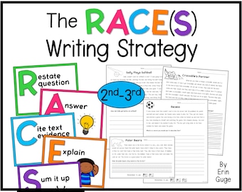 RACE Writing Strategy for Text Dependent Questions K-1st Grade - Etsy