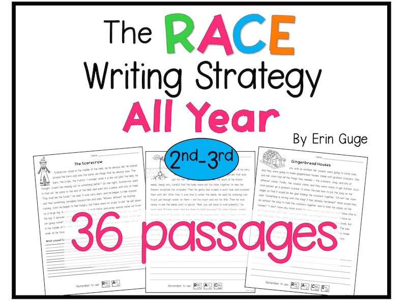 RACE Writing Strategy All Year 2nd-3rd Grade - Etsy