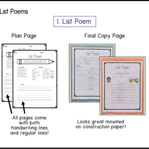 Poetry Bundle: Alliteration, Simile, Bio, List Poems - Etsy