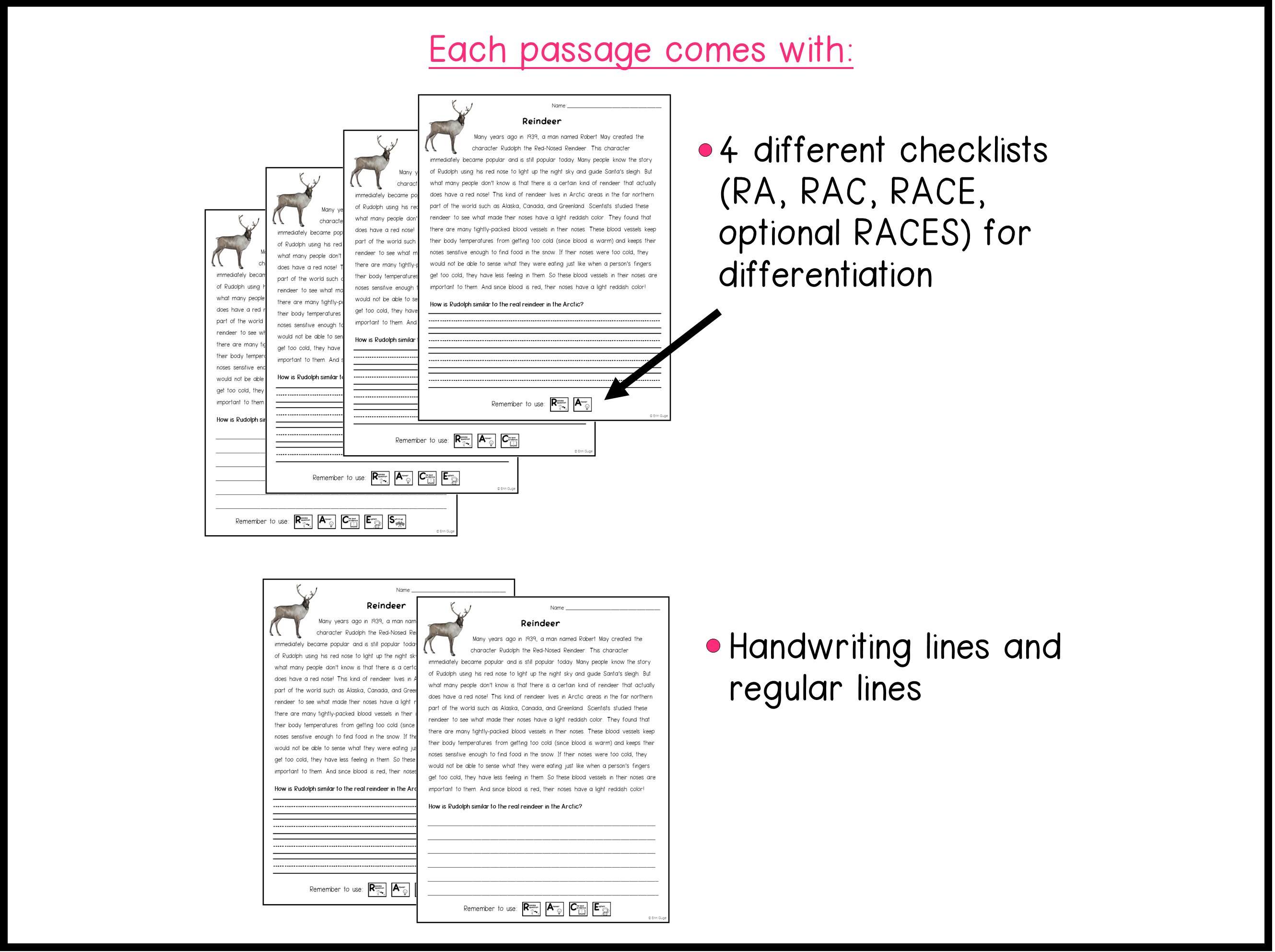 RACE Writing Strategy All Year 2nd-3rd Grade - Etsy