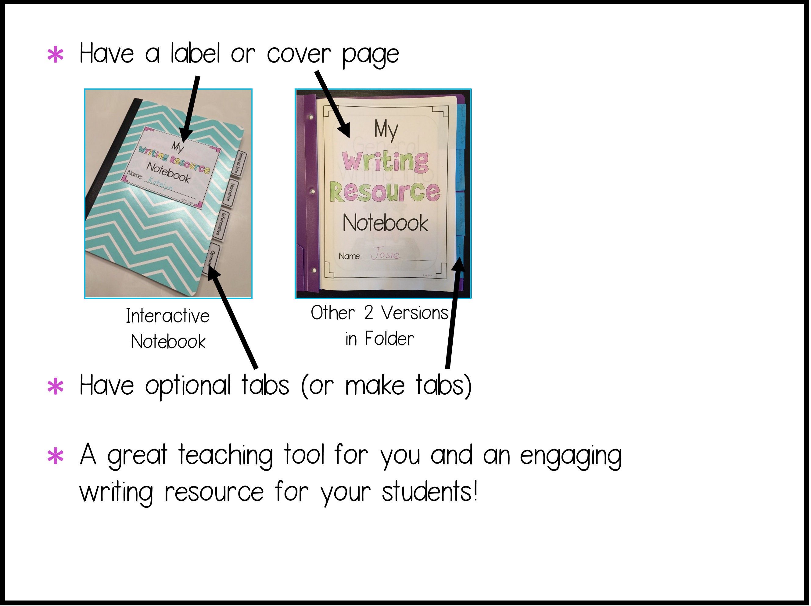 Writing Resource Notebook (differentiated and in 3 Formats!) - Etsy