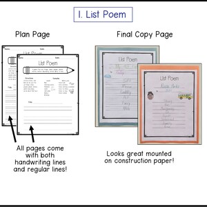 Poetry Writing: 3 Kinds of List Poems - Etsy