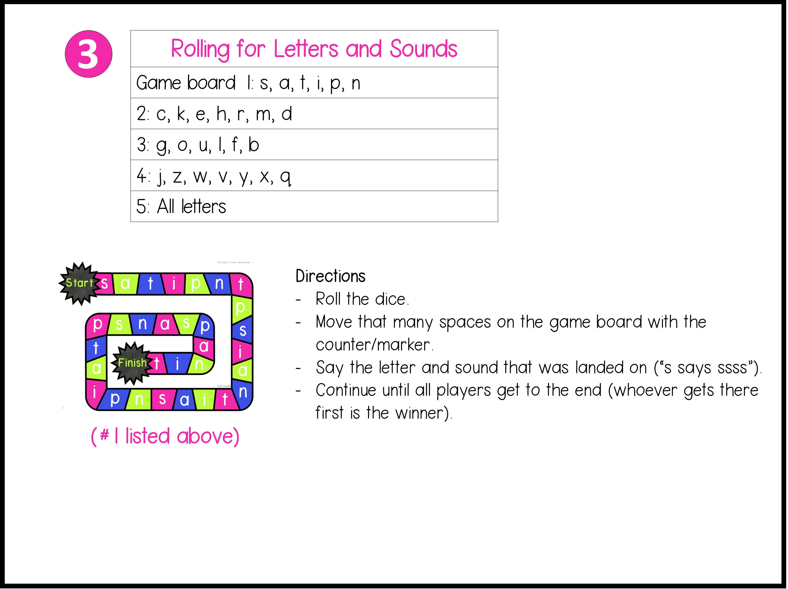 Phonics Board Games: Letter Recognition, Letter Sounds, and Beginning ...