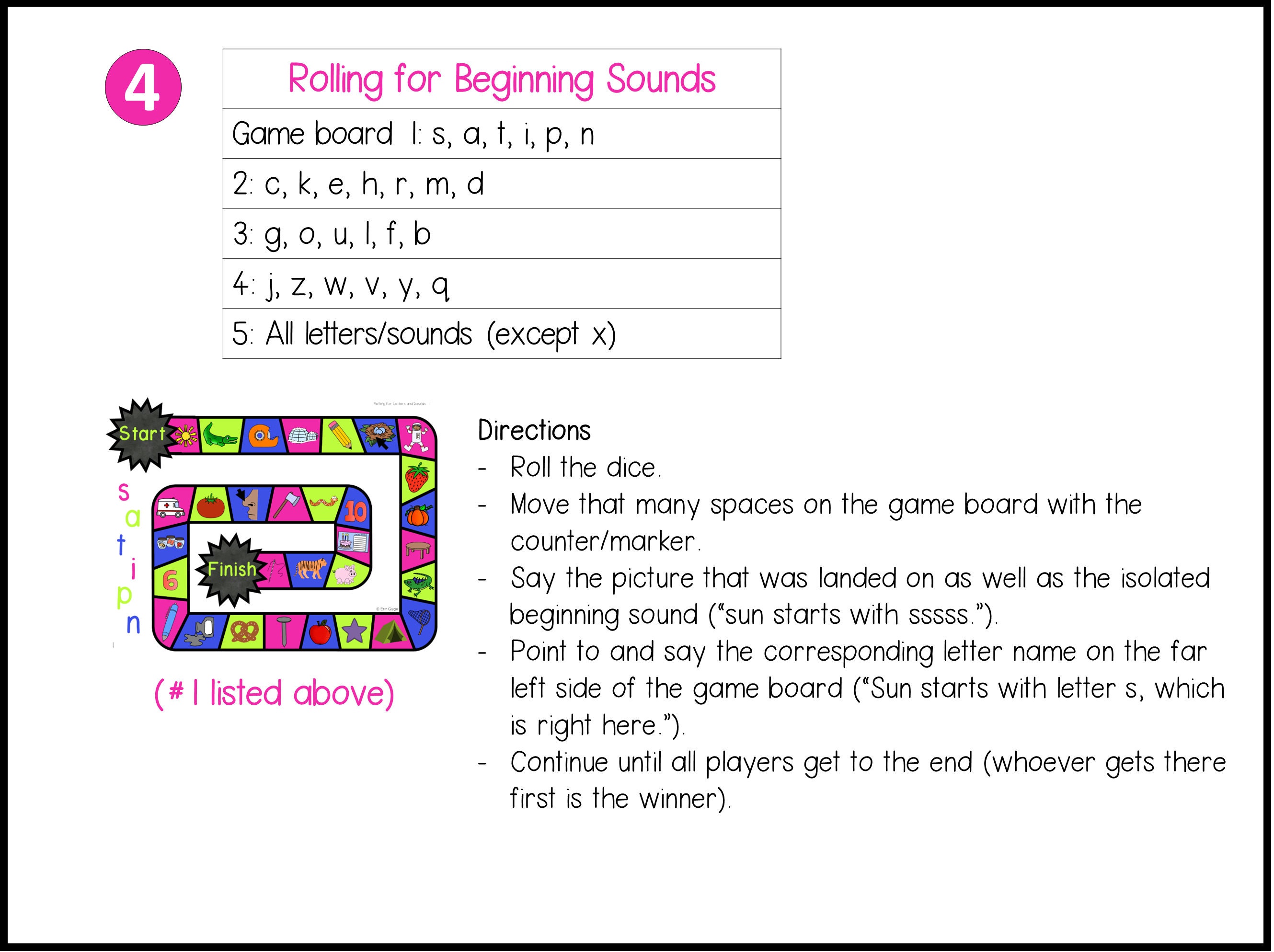 Phonics Board Games: Letter Recognition, Letter Sounds, and Beginning ...