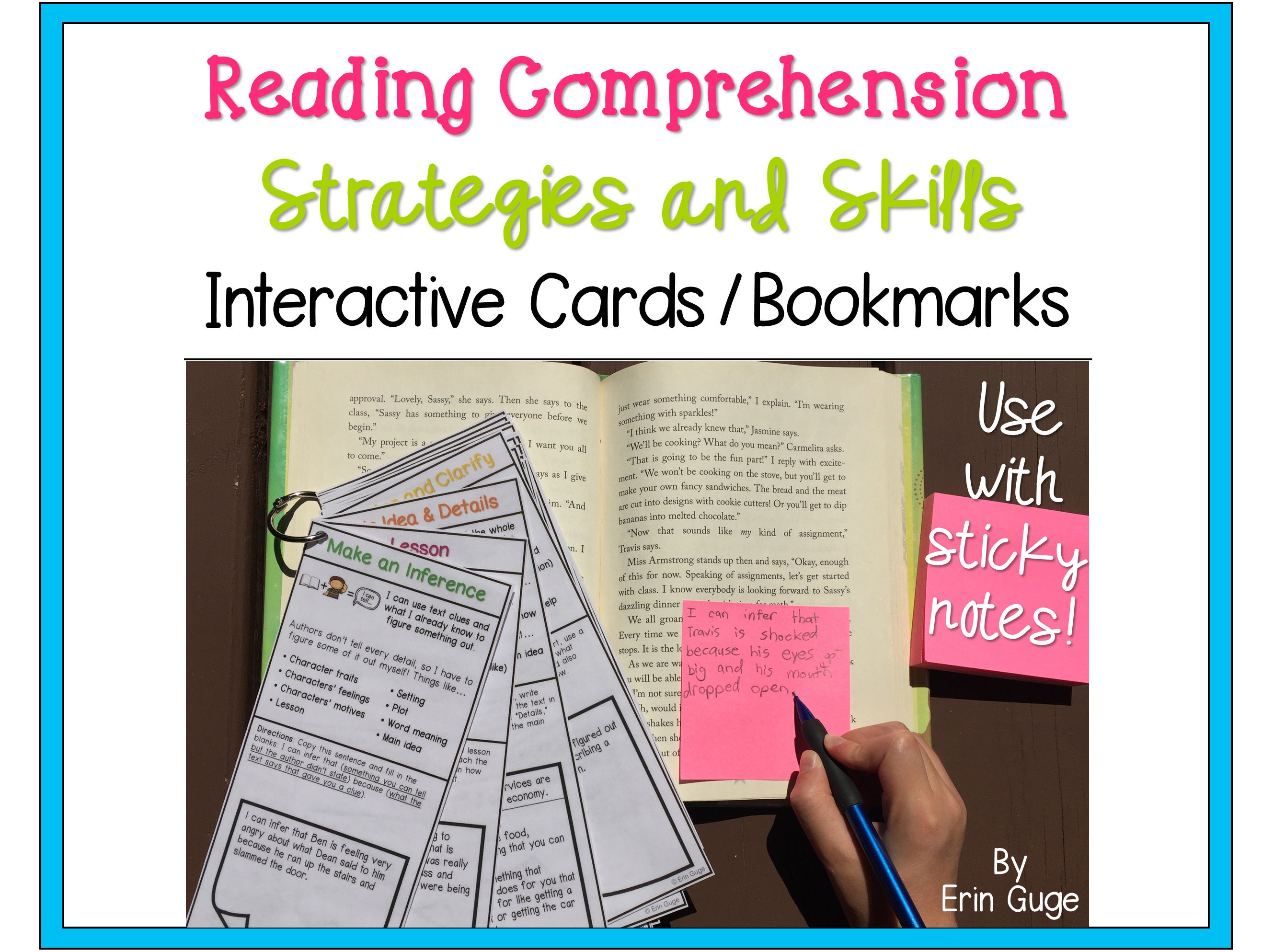Reading Comprehension Strategies and Skills Interactive Cards ...
