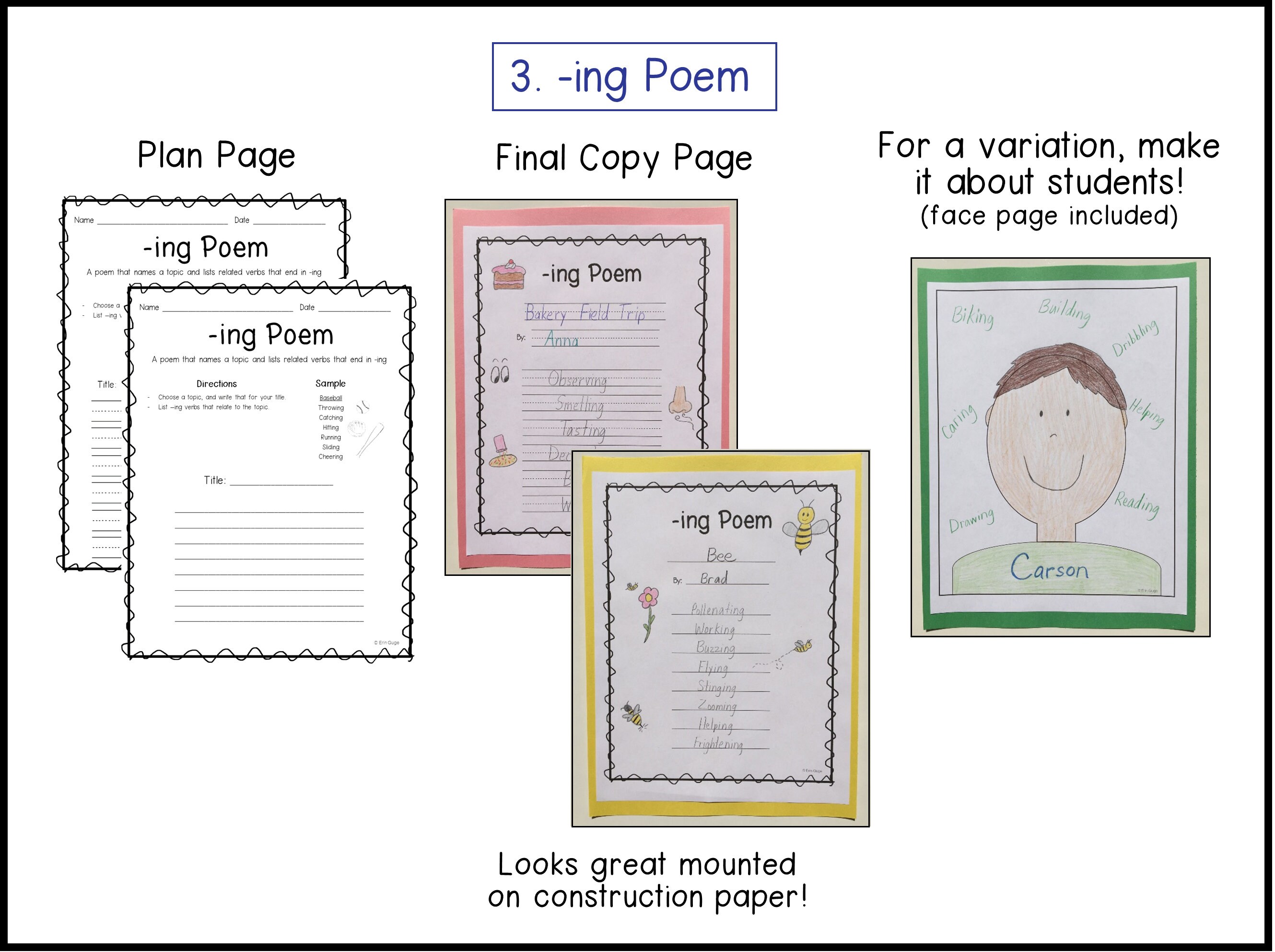 Poetry Writing: 3 Kinds of List Poems - Etsy