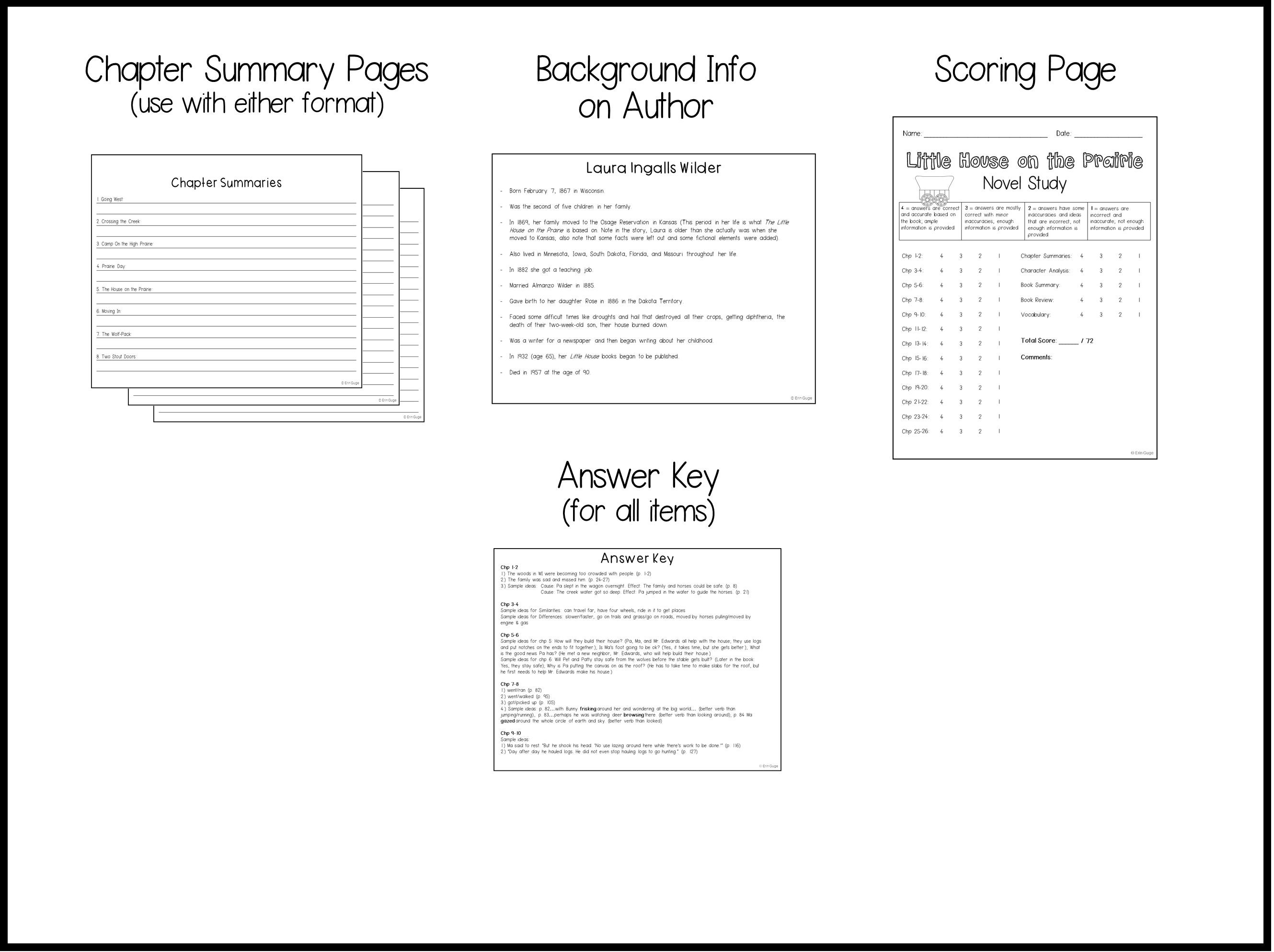 Little House on the Prairie: A Unique Novel Study - Etsy