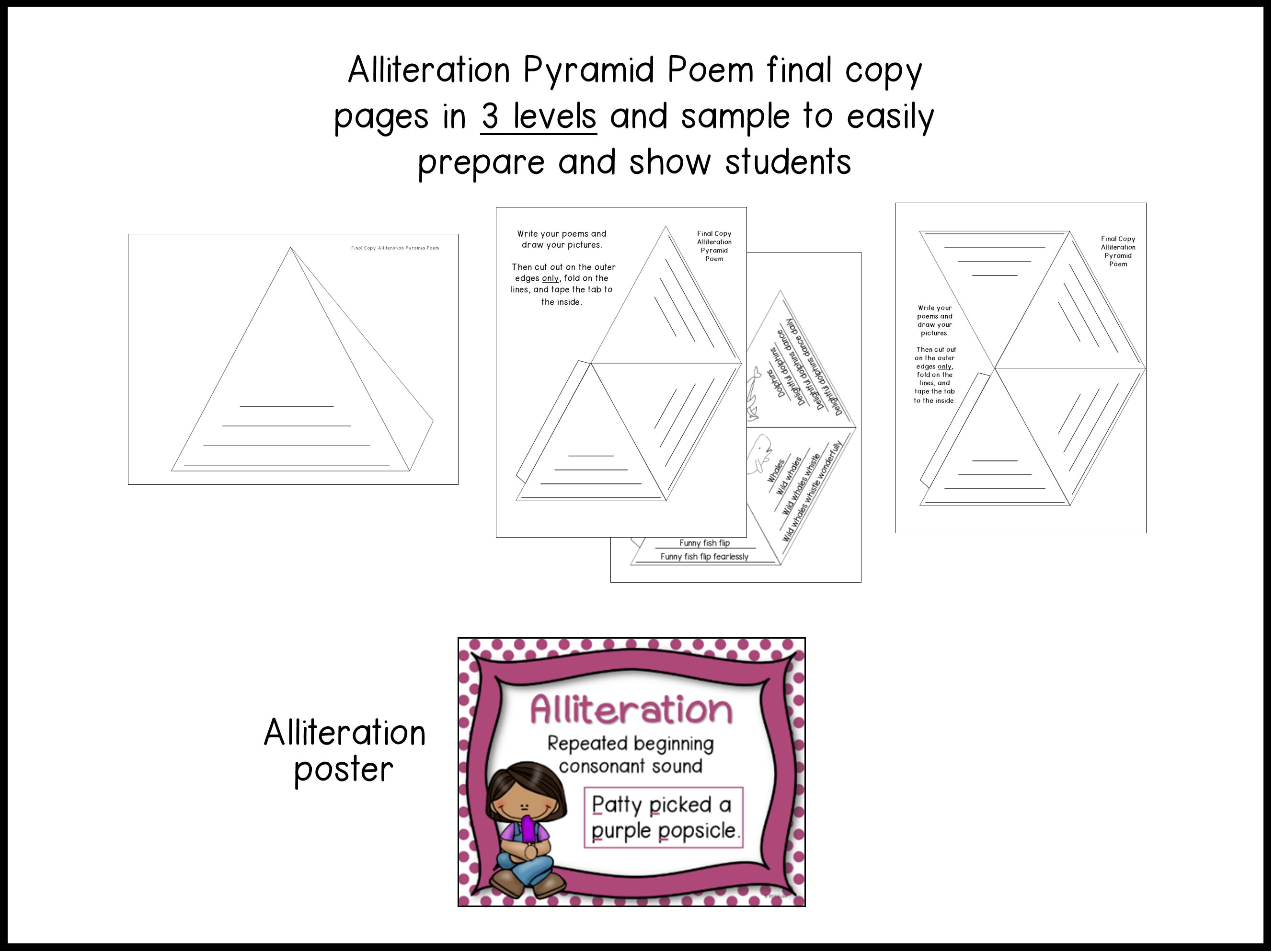 Poetry Writing: Alliteration Pyramid Poem - Lesson Plans and Printables ...