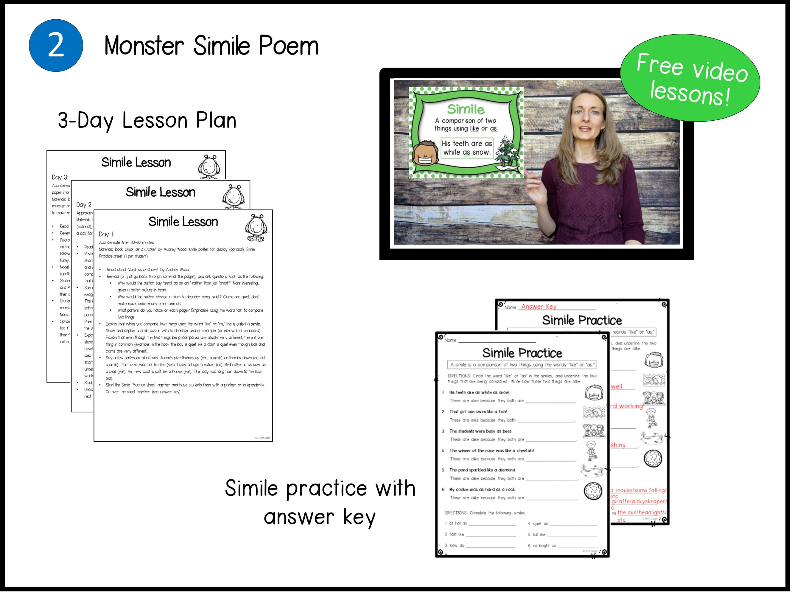 Poetry Bundle: Alliteration, Simile, Bio, List Poems - Etsy