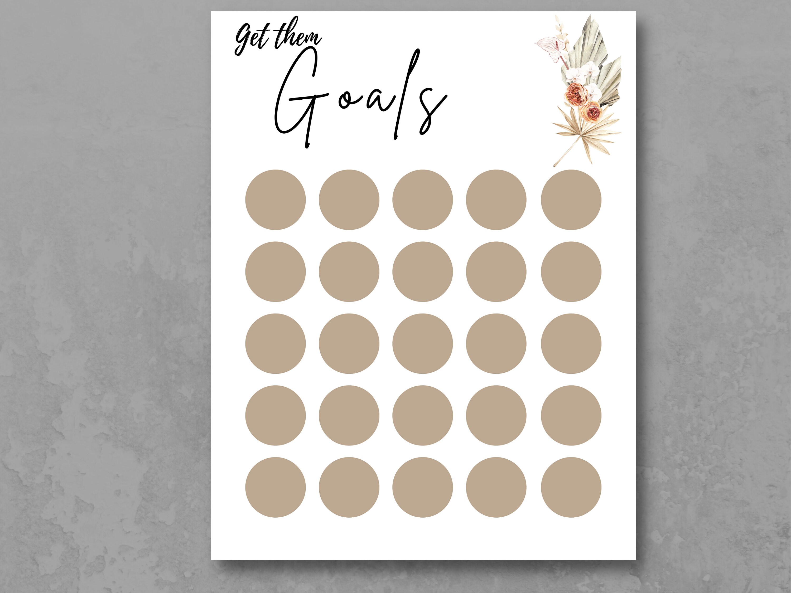 Goals Bingo - Round; Goal Setting; Goal Planning, Organization, Goal ...
