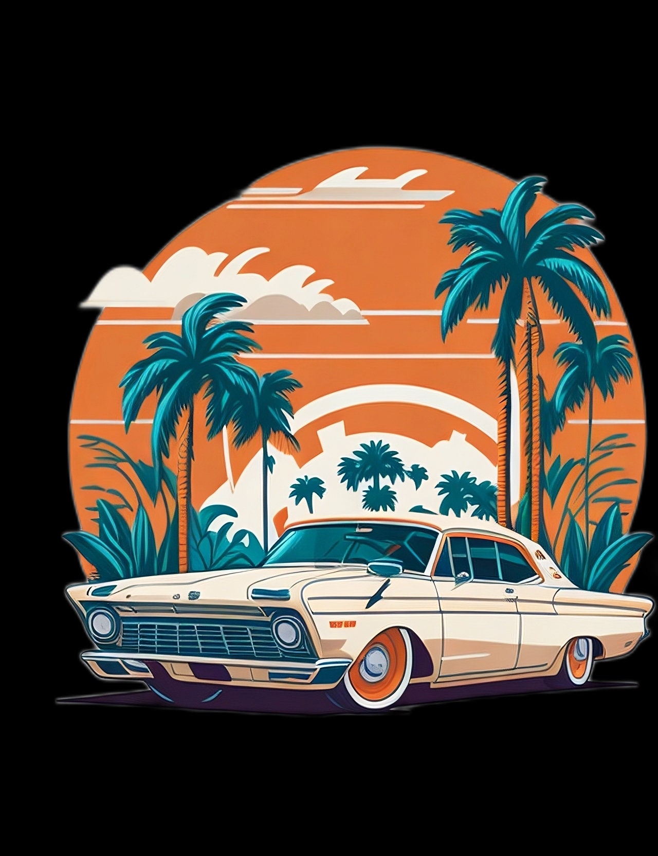 Retro Car Design Inspired by the Streets of Miami - Etsy