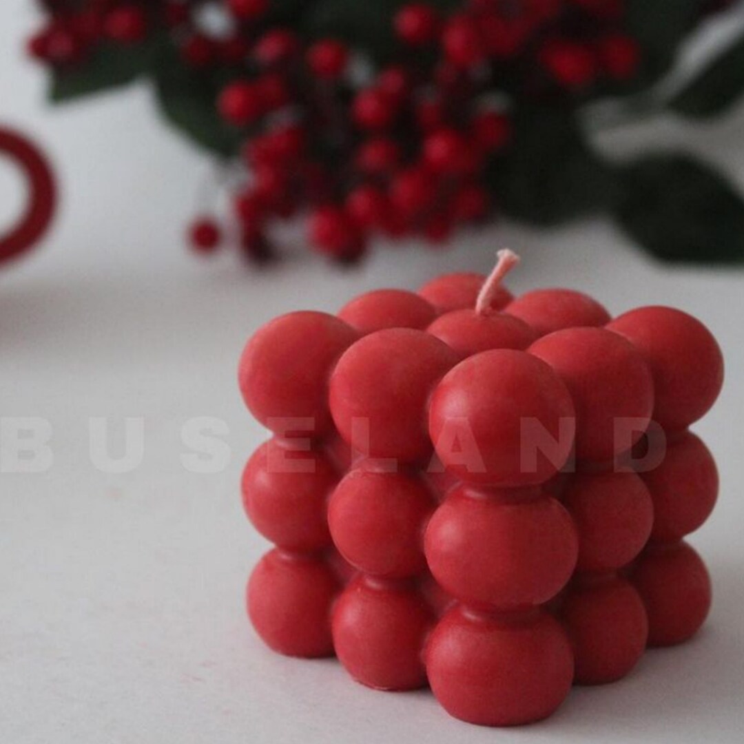 Red Bubble Candle - Etsy