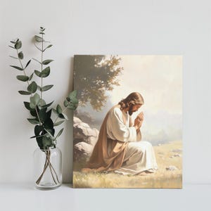 Jesus Prayer - Christian Wall Art, LDS Painting, Bible Art ...