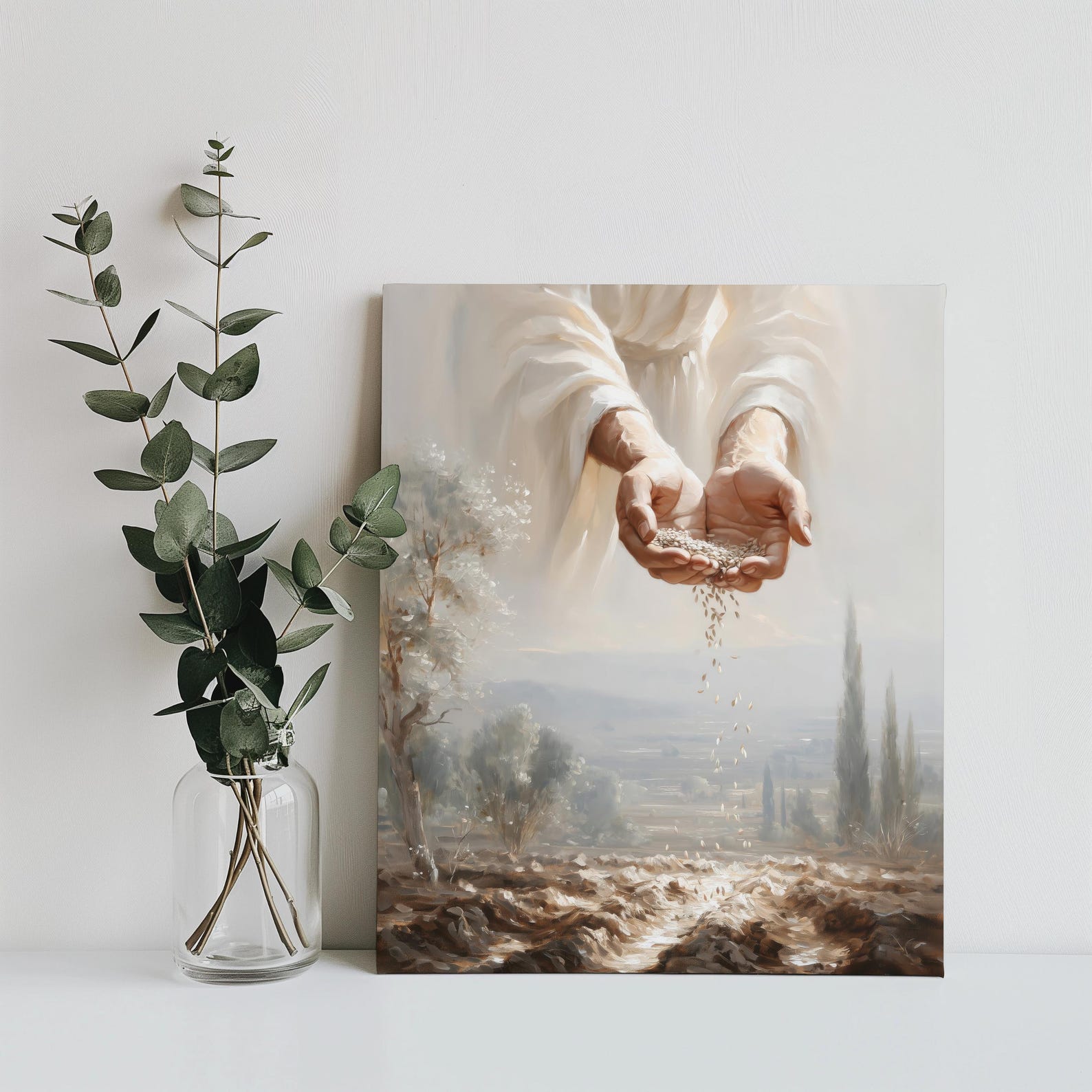 Sower of Faith – Jesus Planting Seeds Wall Art, Spiritual Growth ...