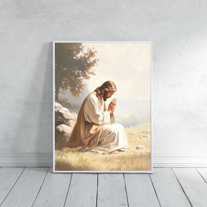 Jesus Prayer - Christian Wall Art, LDS Painting, Bible Art ...