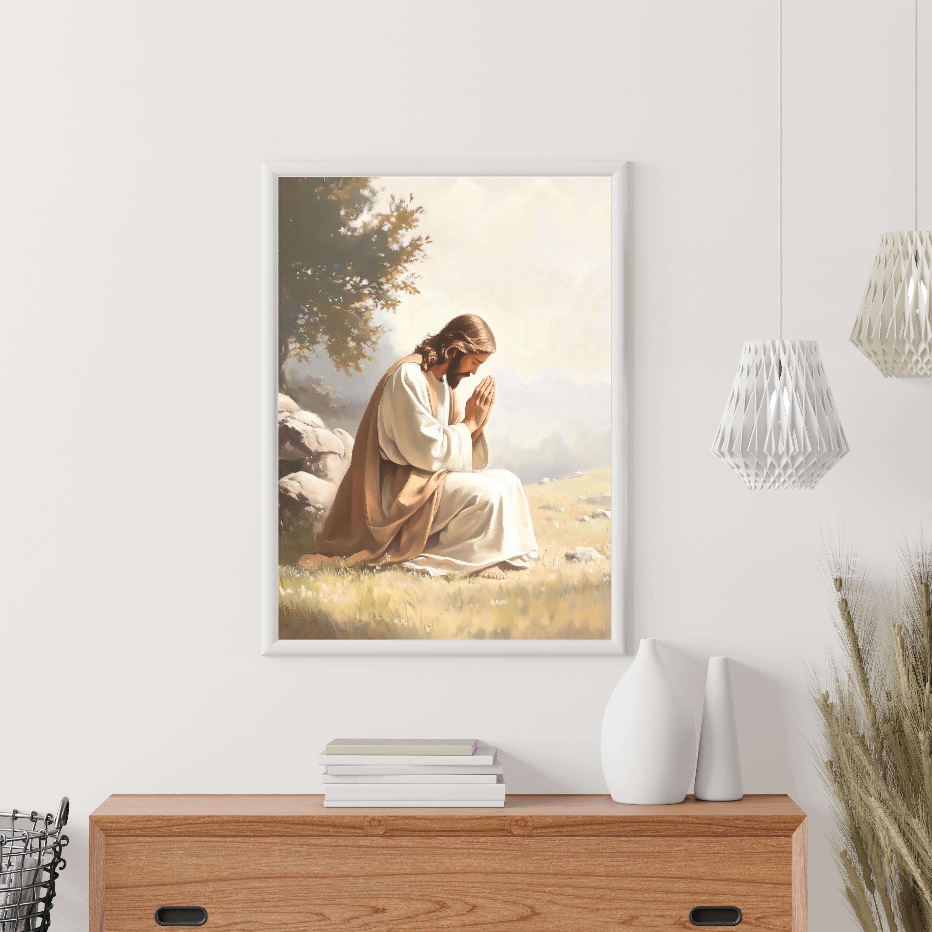 Jesus Prayer - Christian Wall Art, LDS Painting, Bible Art ...