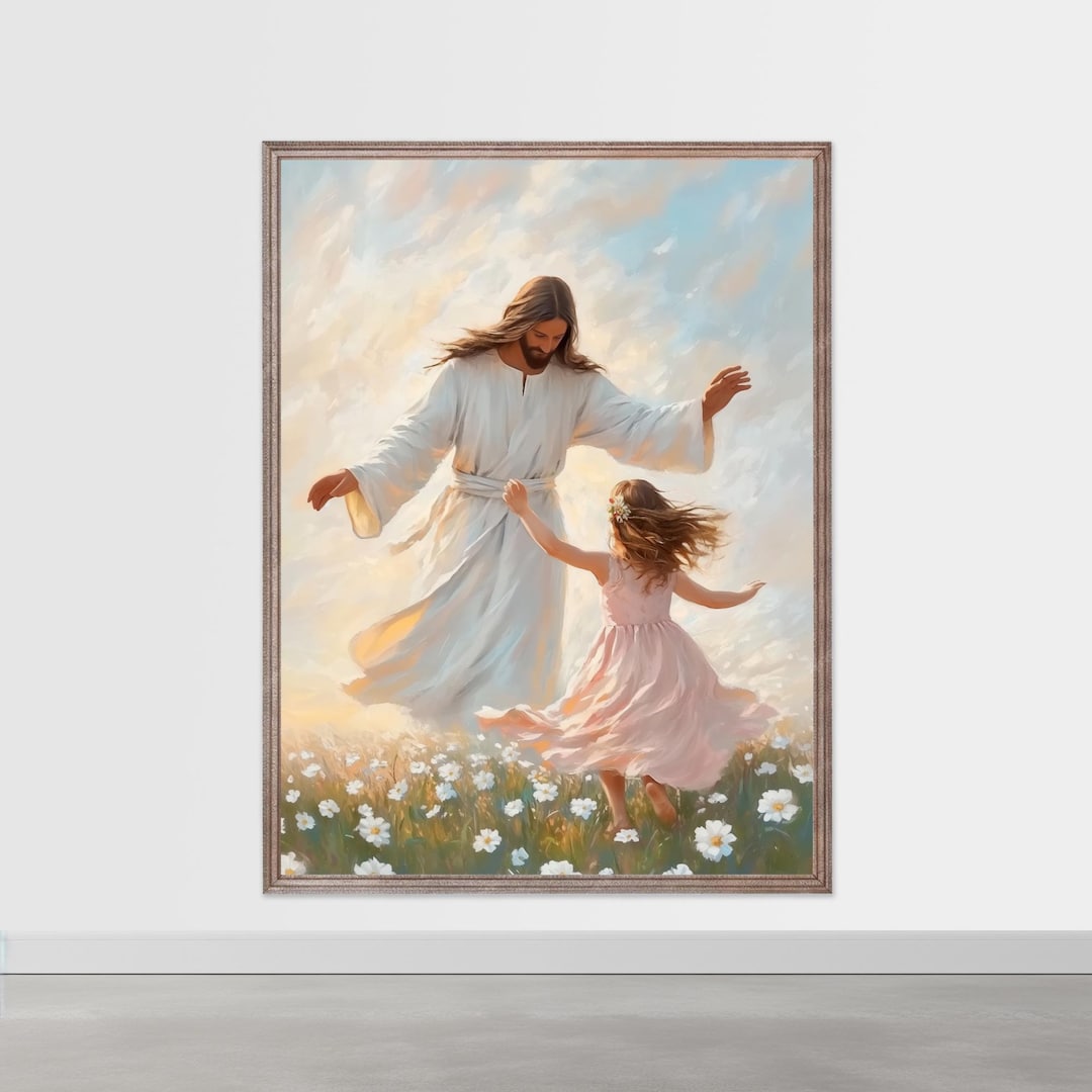 A Dance of Grace - Jesus and Girl Dancing Printable Art, Modern ...