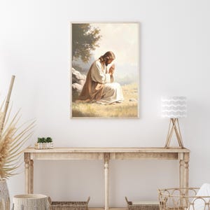 Jesus Prayer - Christian Wall Art, LDS Painting, Bible Art ...