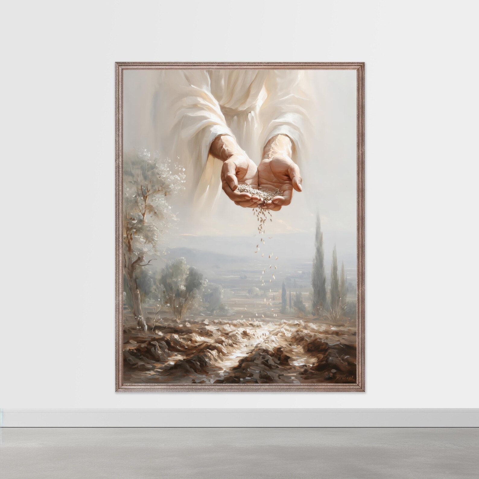 Sower of Faith – Jesus Planting Seeds Wall Art, Spiritual Growth ...