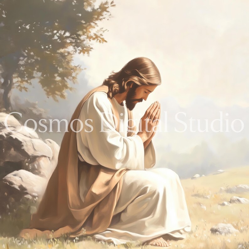 Jesus Prayer - Christian Wall Art, LDS Painting, Bible Art ...