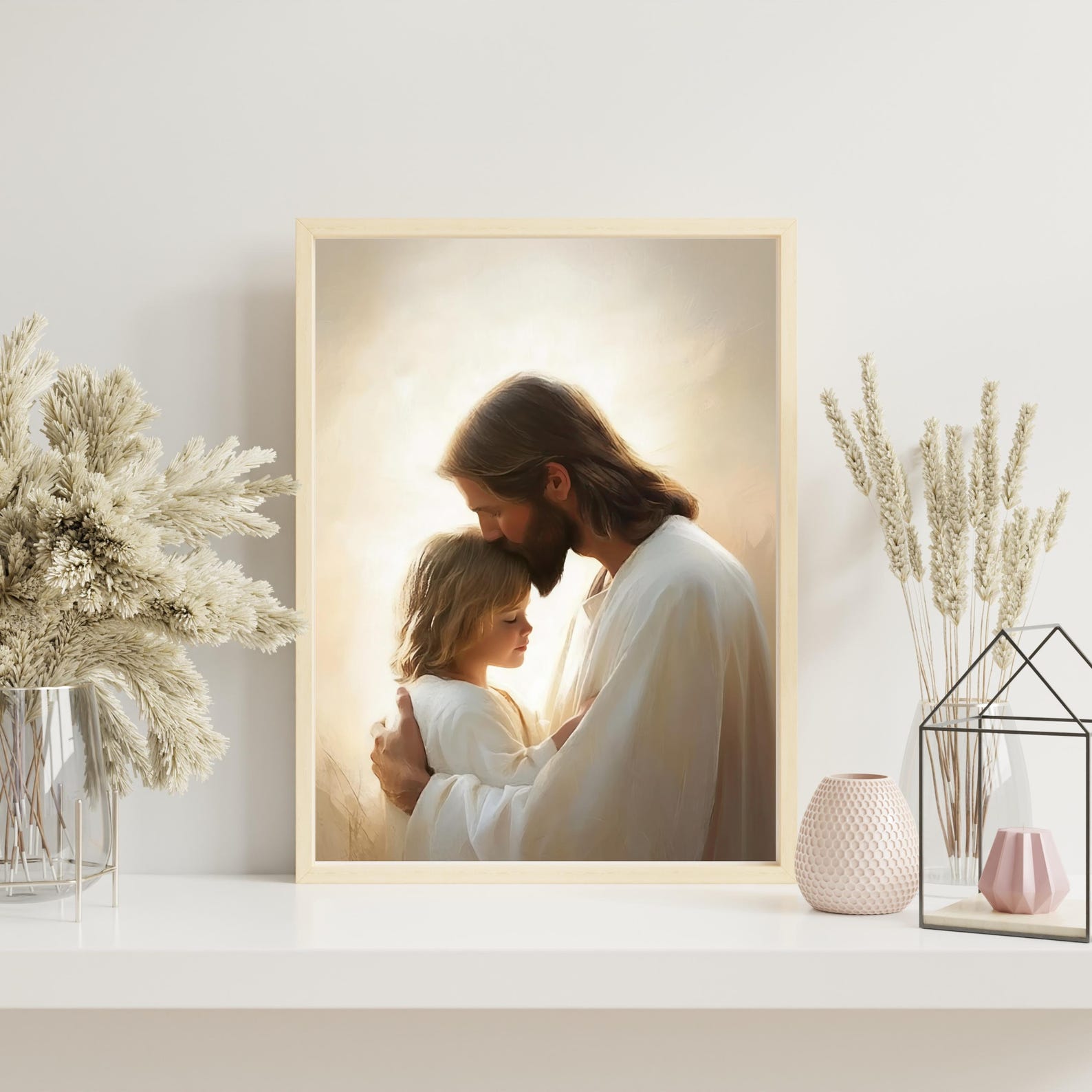 Jesus Carrying Cross - Lent Wall Art, Holy Week LDS Artwork, Good ...