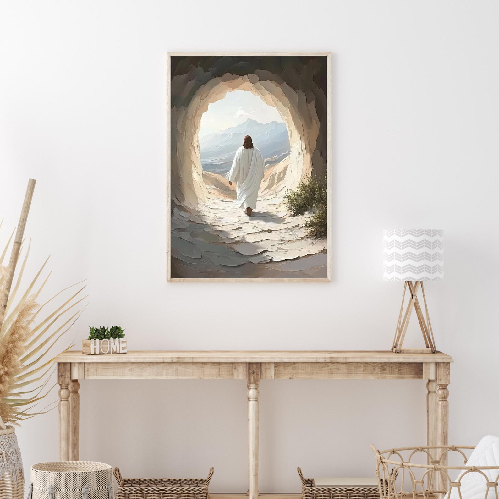 Jesus Resurrection - He is Risen Printable Art, Easter Wall Decor ...