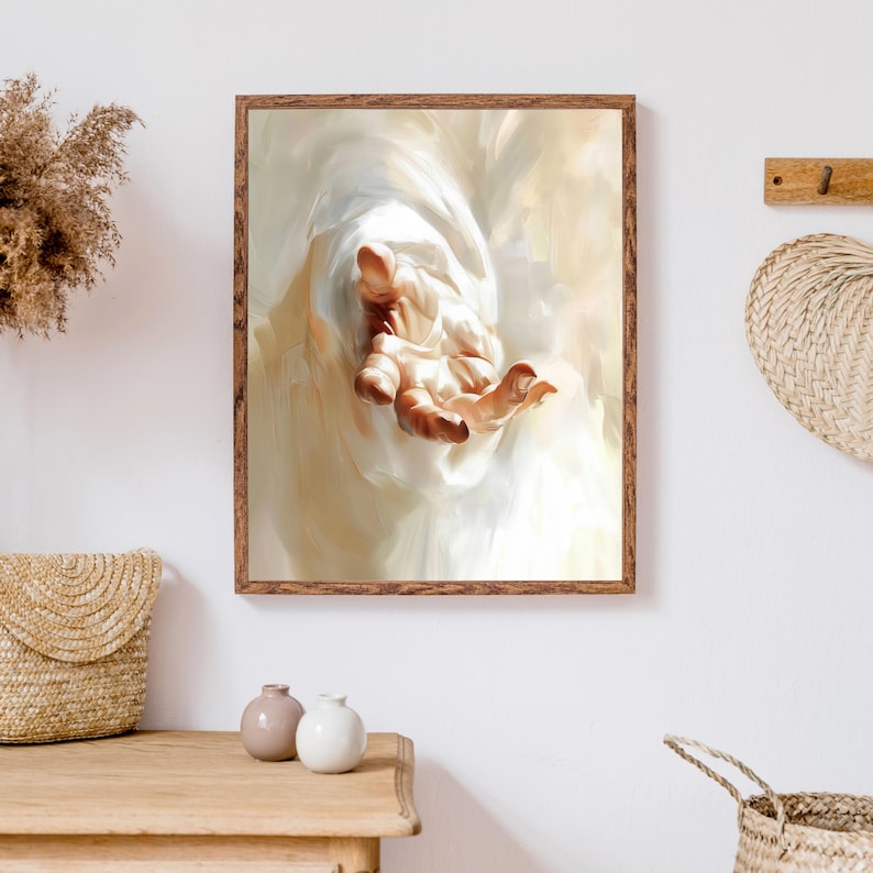 Jesus Christ Hands Art: Resurrected Christ, Christian Home Decor ...