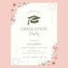 Editable Graduation Party Invitation Template | Class of [year] Floral ...