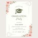 Editable Graduation Party Invitation Template | Class of [year] Floral ...