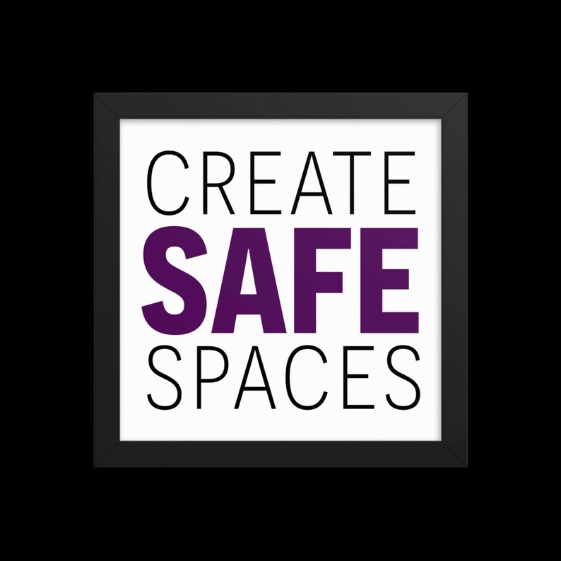 Create Safe Spaces Poster Image / Safe Spaces / Inclusion / Pride - Etsy