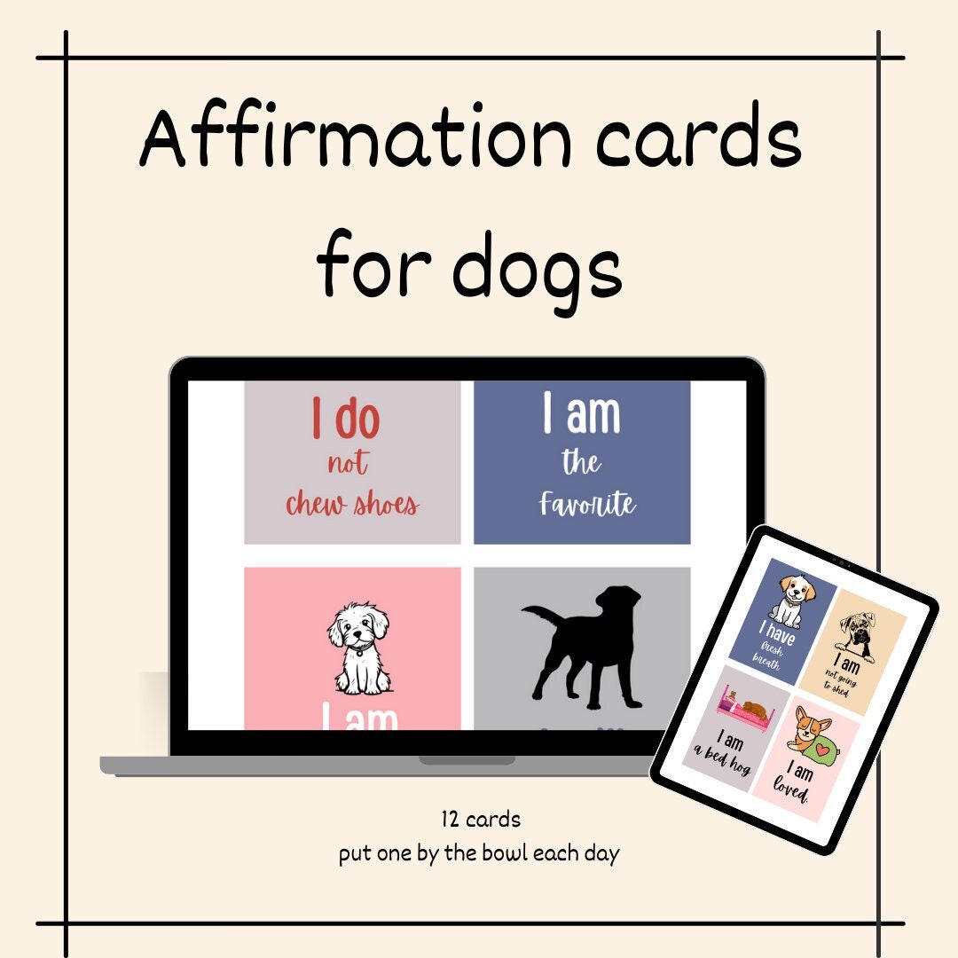 Affirmation Cards for Dogs - Etsy