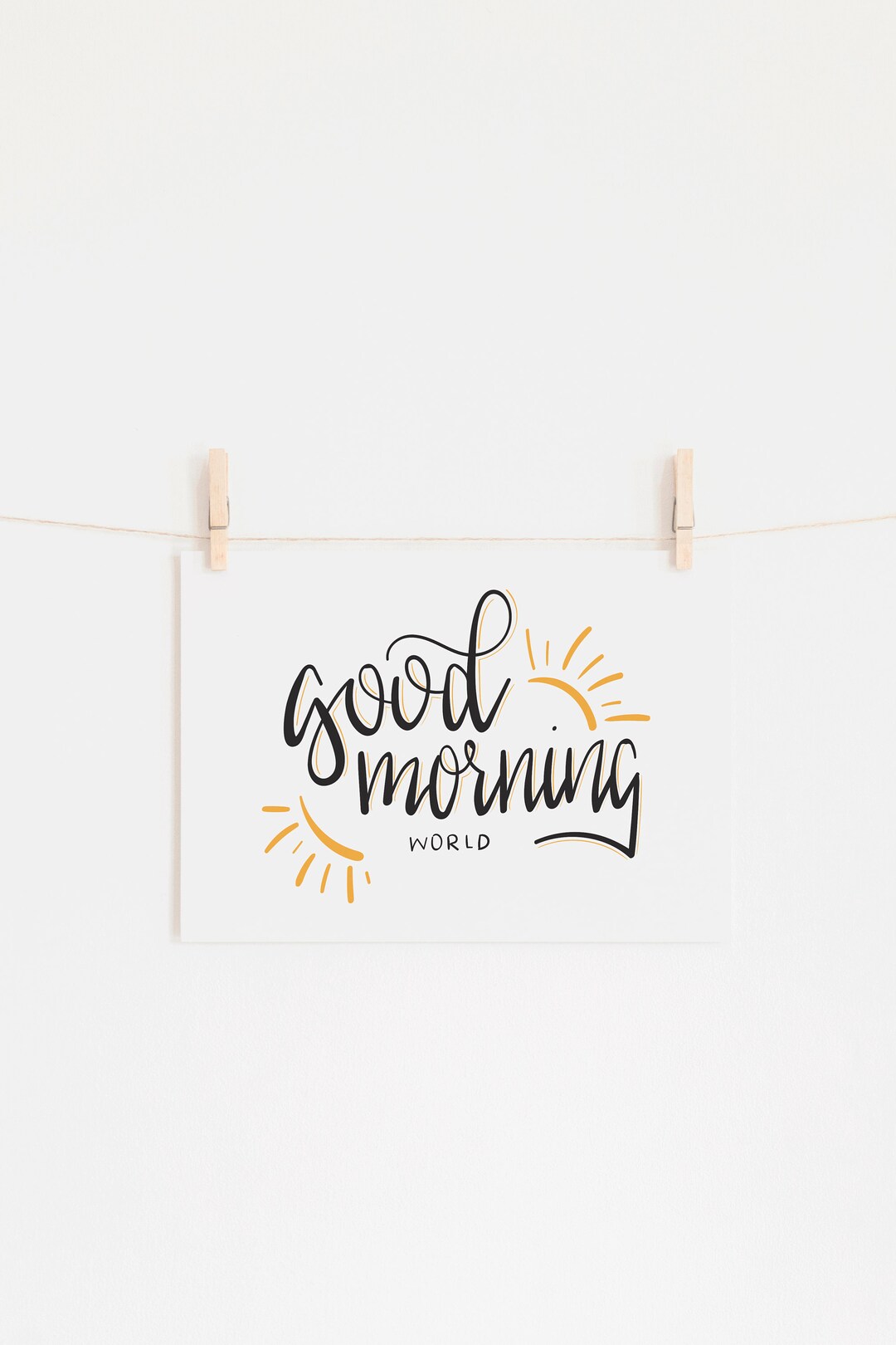 Printable Art - Good Morning World - Etsy