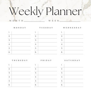Weekly Planner Printable 2023 - Etsy