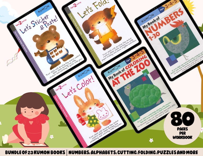 Kumon Workbook Bundle: 23 Engaging Activity Books for Ages 2-8 (digital ...