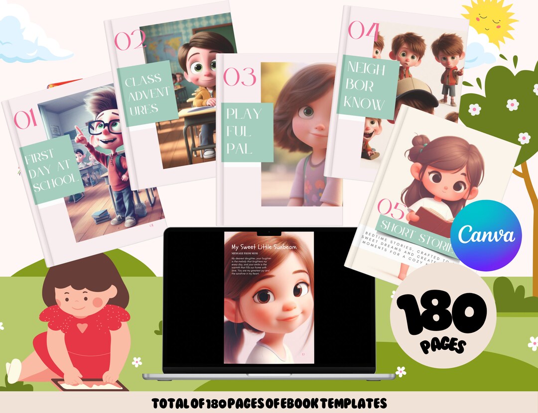Children's Storybook Bundle: 100+ Pages, Canva Editable (digital ...