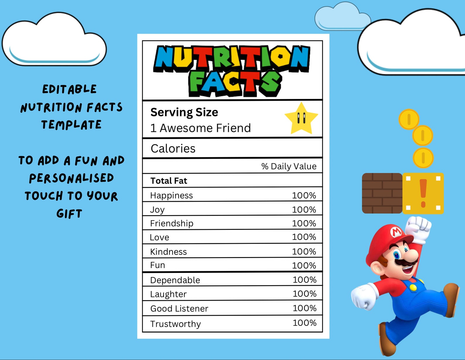Editable Super Mario Cereal Box, Fun Cereal Box Template, Kids Birthday ...