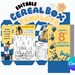 Editable Minion Cereal Box, Cereal Box Template, Kids Birthday, Kids ...