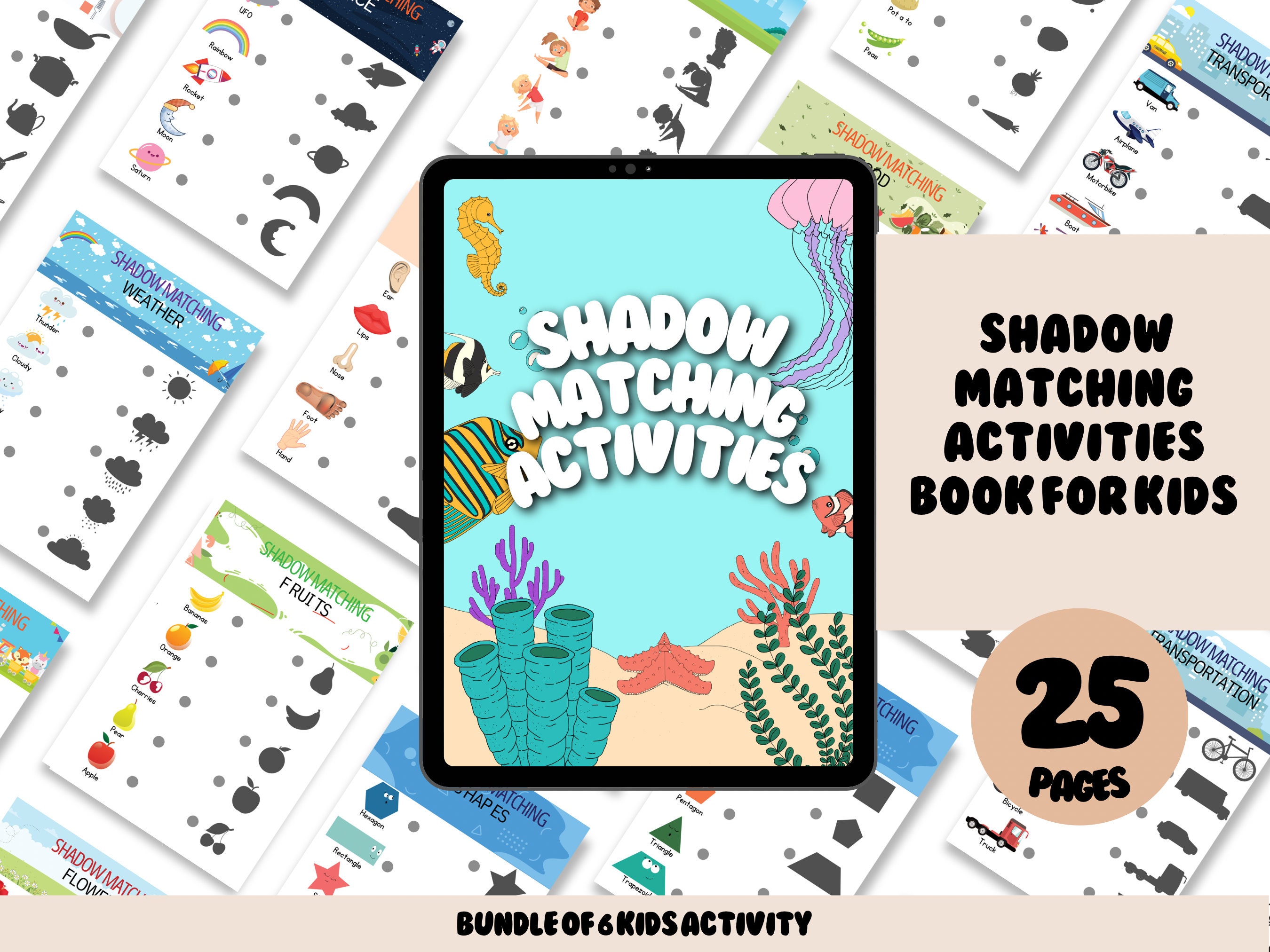 Toddler Learning Activity Bundle: Shapes, Alphabet, CVC Words (canva ...