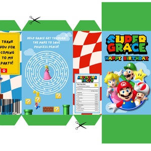 Editable Super Mario Cereal Box, Fun Cereal Box Template, Kids Birthday ...