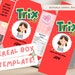 Editable Trix Birthday Girl Cereal Box, Cereal Box Template, Kids ...